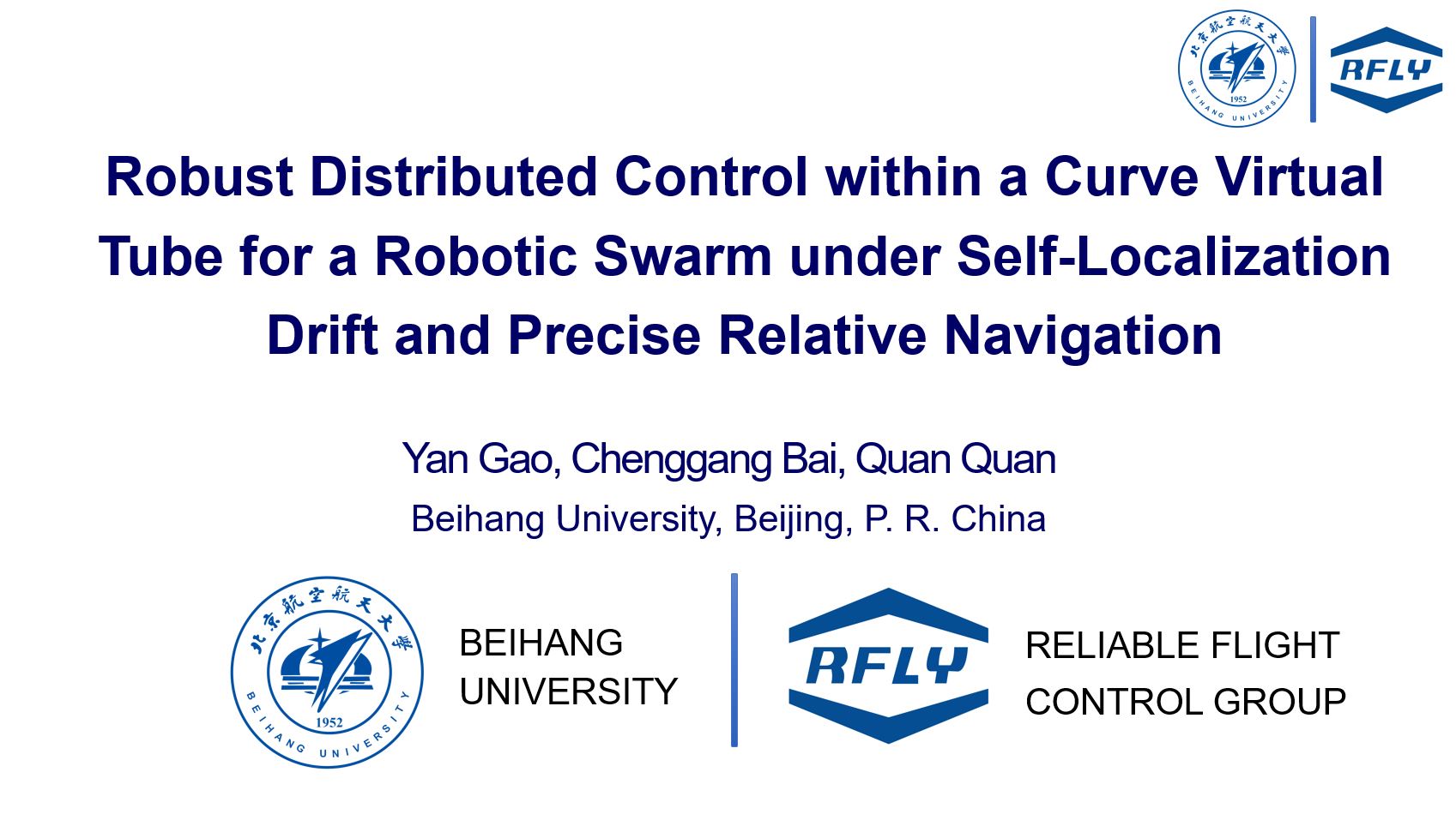 RFLY|北航可靠飞行控制研究组 - BUAA Reliable Flight Control Group