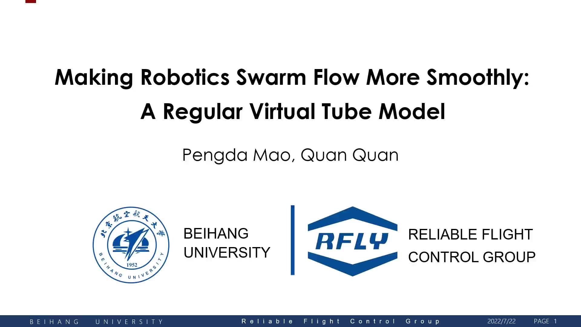 RFLY|北航可靠飞行控制研究组 - BUAA Reliable Flight Control Group